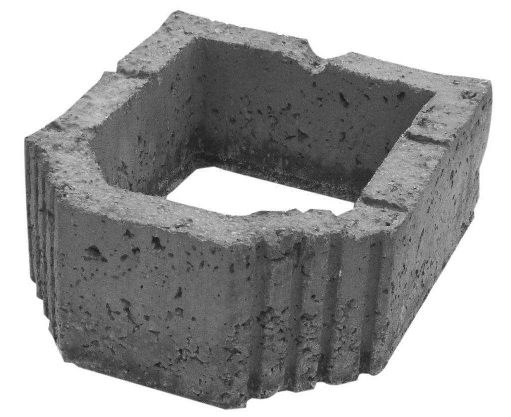 32x37x15 cm Concrete Flowerpot Retaining Element - Ozkul